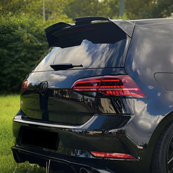 VW GOLF MK7 7.5 GTI GTD R ROOF SPOILER OETTINGER STYLE GLOSS BLACK ...